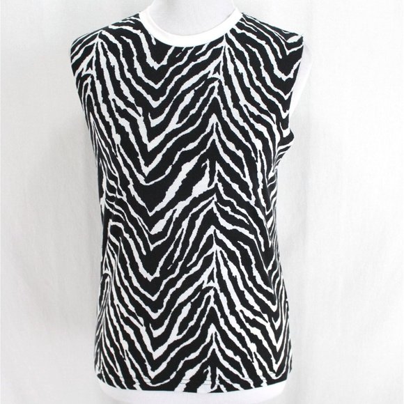Zyia Tops Zyia Active Safari Tank Top Womens S Black White Zebra